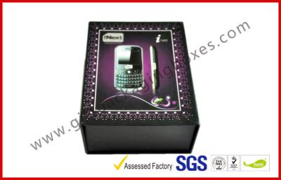 China Eletrônica cinzenta de papel que empacota, telefone móvel personalizado/GPS da placa de Purper Matt que empacota caixas à venda