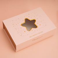 China Star Transparent Window Flip Gift Box Birthday Rigid Gift Boxes With Hand Rectangular for sale