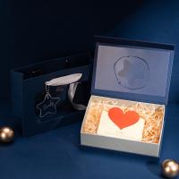 China Star Transparent Window Flip Gift Box Birthday Rigid Gift Boxes With Hand Rectangular for sale