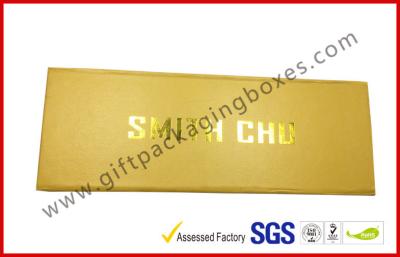 China ROSH Empty Jewelry Gift Boxes Golden Color With Velvet Bag , Hot Stamp Finishing for sale