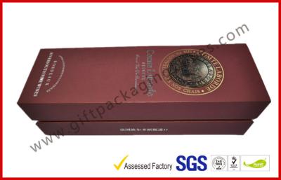 China A prata feito a mão imprimiu caixas de empacotamento do vinho cinzento da placa 1400g, caixas de empacotamento do presente magnético do vinho à venda