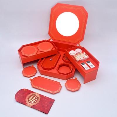 중국 중간 가을 축제 창조적 이중 도어 선물 상자 판지 엄격한 선물 상자 판매용