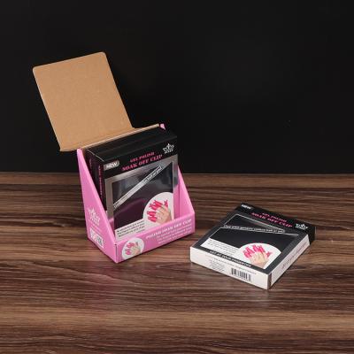 Cina Scatola per imballaggio a forma di carta per unghie, espositore per prodotti di bellezza personalizzati, colore della carta ondulata per cosmetici personalizzati in vendita