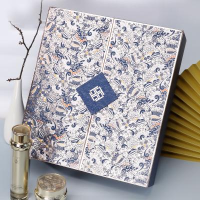 China Customized high-end gilded Christmas arrival countdown calendar blind box empty box cosmetic skincare packaging box for sale