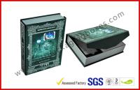 China Customized Magnetic Book Electronics Packaging Boxes , Silver Foil Decorative Border for sale