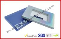 China Silver Envelope Card Board Packaging Boxes , Clear Plastic Sleeve Screen Protector Packaging for sale