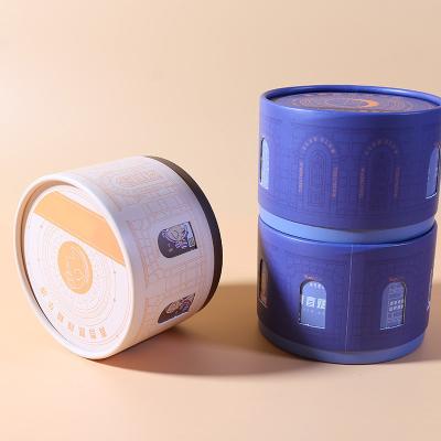 China Customized cylinder kraft paper can packaging box for color printing hollowed out circular paper tube paper tube for sale