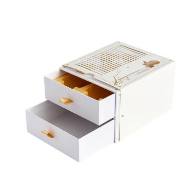 중국 주문을 받아서 만들어진 창조적인 속이 빈 화장품 상자 포장 종이상자 주문을 받아서 만들어진 겹켜 서랍 상자 판매용