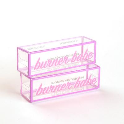 China PVC lip balm box Lipstick plastic small box transparent color box pet box Plastic packaging box transparent for sale