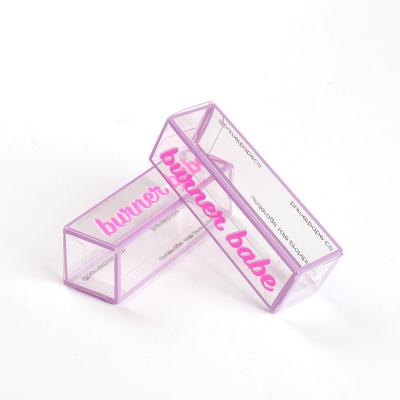 China PVC lip balm box Lipstick plastic small box transparent color box pet box Plastic packaging box transparent for sale