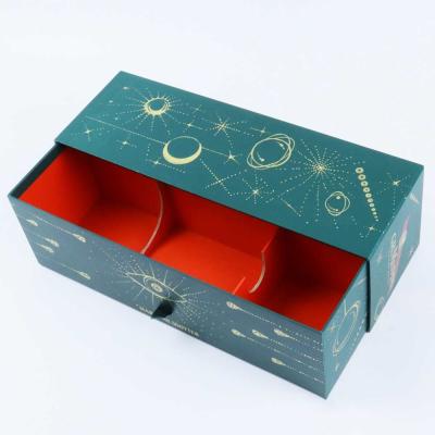 China High-grade hot stamping printing drawer type red wine packaging gift box holiday gift gift box customization for sale