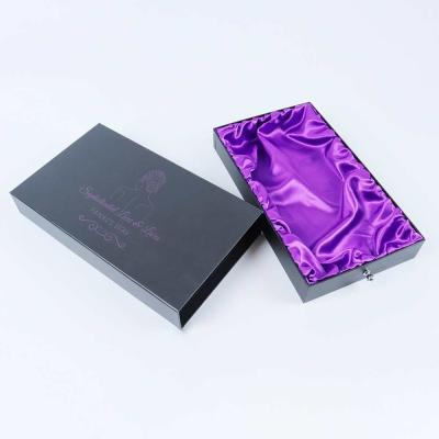 China Drawer pruik schoonheid gereedschappen verpakkingsdoos met satijn doek op maat karton hoogwaardig papier verpakkingsdoos cadeaubon Te koop