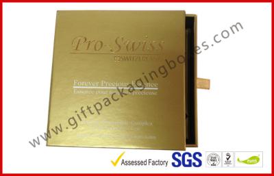 China Customized Embossed Logo Golden Paper Rigid Gift Packaging Boxes for USB for sale