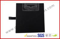 China Foldable Hanger Electronics Packaging , Customized Matt Black Drawer Box for sale