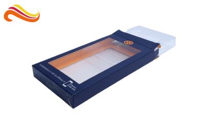 China Coated Paper Card Board Packaging Boxes With Clear Window For Cellphone Case for sale