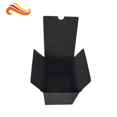 China Black Color Cosmetic Packaging Box Single Wall Custom Printed Corrugated Material for sale