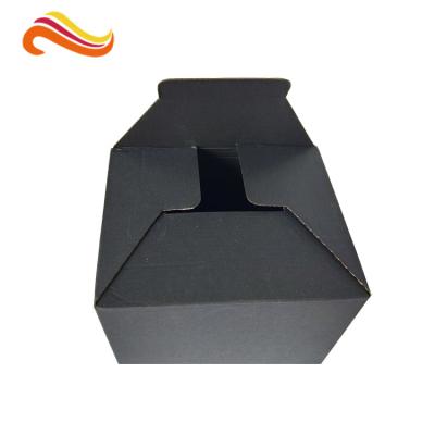China Black Color Cosmetic Packaging Box Single Wall Custom Printed Corrugated Material for sale
