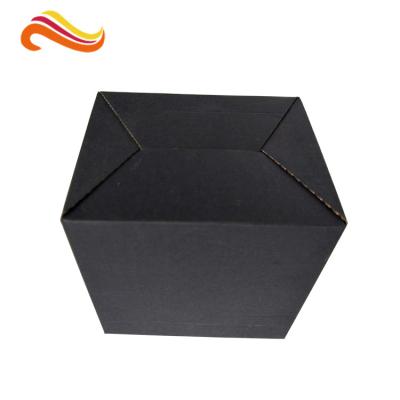 China Black Color Cosmetic Packaging Box Single Wall Custom Printed Corrugated Material for sale