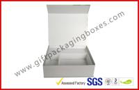 China Cosmetic Magnet Packaging Boxes Debossed and Silver Foiled Logo for sale