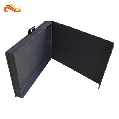 China Matte Black Black Gift Packaging Boxes , Handmade Magnetic Box Embossing Printing for sale