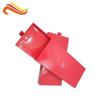 China Handmade Glossy Lamination Gift Packaging Drawer Boxes durable With Hot Stamping for sale