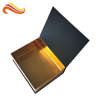 China Bookshape Black Color Decorative Cardboard Gift Boxes Paper Material 1000g Greyboard for sale