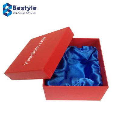 China Custom Company LOGO Red Cardboard Gift Box Handmade for sale