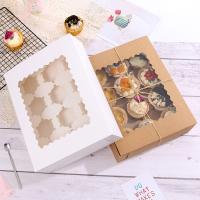 China Customized Recycled Cake Packaging box with clear window for sale