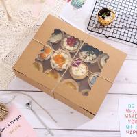 China Customized Recycled Cake Packaging box with clear window for sale