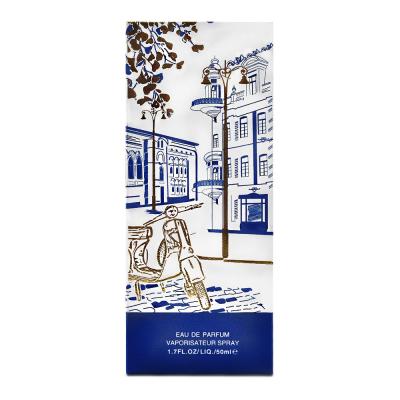 China Square Luxury Cardboard Gift Packaging Box 57 Gsm C2S Art Paper For Perfumes Bottle for sale