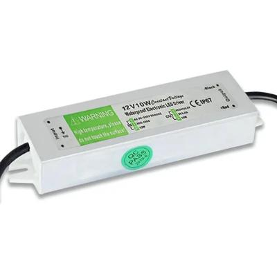 China 10W 0.83A Waterproof LED Power Supply White Color IP67 Single Output for sale