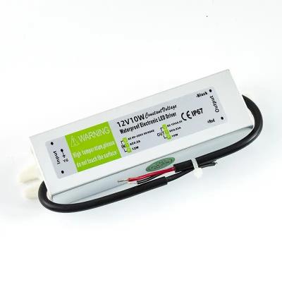 China 10W 0.83A Waterproof LED Power Supply White Color IP67 Single Output for sale