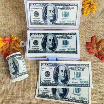 中国 前にドル札のお金の主題のウエファーのペーパー カップケーキの上層の滑らかな好みを切って下さい 販売のため