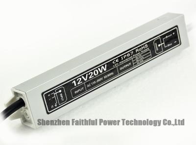 China IP67 20W 12V DC 24V DC Waterproof LED Power Supply Outdoor Waterproof Power Supply for sale