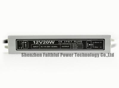 China Slim 20 Watt DC12V Dc24V Waterproof LED Power Supply IP67 Constant Voltage Driver for sale