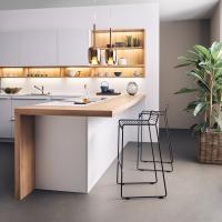 China MDF Melamine White Kitchen Cabinets 18mm Moisture Proof Modern Set for sale