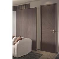 China Grey Melamine Interior Door 9mm MFC Engineered Solid Wood Block Board Custom Sizes for sale