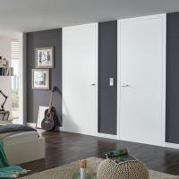 China Melamine Solid Core Interior Door White Primer 40mm Thickness Modern Bedroom Panel for sale