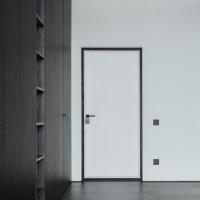 China Melamine Solid Core Interior Door White Primer 40mm Thickness Modern Bedroom Panel for sale