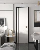 China Melamine Solid Core Interior Door White Primer 40mm Thickness Modern Bedroom Panel for sale