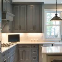 China American Classic L-Shape Solid Wood Kitchen Cabinet Set Custom Sizes 580mm Base Unit for sale