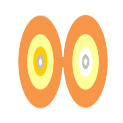 China FTTH  Flat Cable Multimode Orange Jacket Duplex 2 Core OM2 Fiber Optic Cable for sale