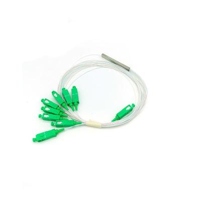 China 1m 0.9mm  G657A  1 * 8 Steel Tube Type SC APC Connector PLC Fibre Optic Splitters for sale