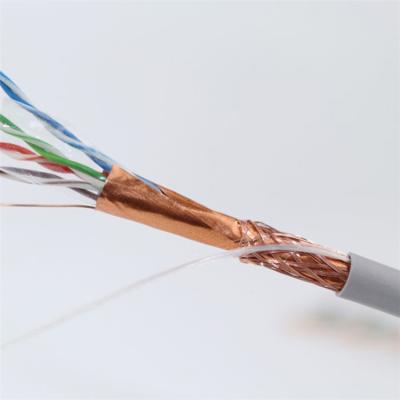 China 4 Pair Type CE Certificated Light Grey Color 24AWG Cat5e FTP Cat6 Cable for sale