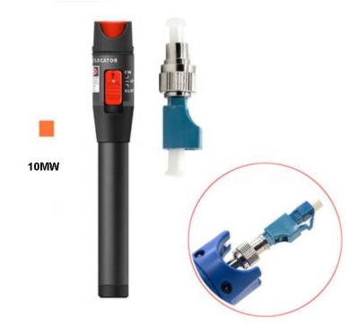 China 10MW 650nm optic fiber laser pen visual fault locator VFL optic fiber light LC Female-FC Male adapter for sale
