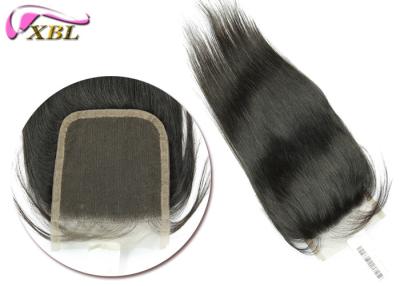China Full Lace Closure 4x4 Lace Closure Free Part Brown Color Lace Straight Style for sale
