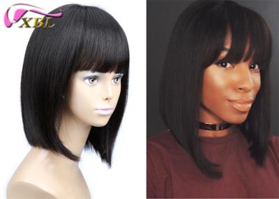 China Silky Straight 12 Inch Lace Front Bob Wig Human Hair Weave With Swiss Lace for sale