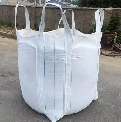 China Heavy Duty Bulk Ton Bag Belt Flat Bottom With Reinforced Sling UV Treated for sale