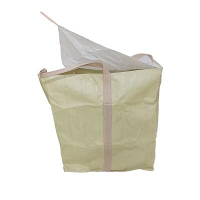 Cina Sacchetto FIBC rotondo per impieghi gravosi per l'imballaggio di polveri sfuse, tessuto in PP addensato, opzione anello ad angolo incrociato in vendita