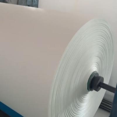 China Transparent White PP Plastic Woven Bag Roll Material Suitable FIBC Fabric Manufacturing for sale